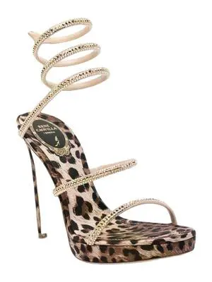 Rene Caovilla 105mm Cleo Sandals - Neutrals