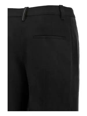 BRUNELLO CUCINELLI Brunello Cucinelli Monile Pleated Wool Trousers
