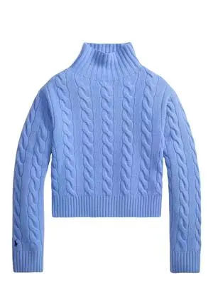 Polo Ralph Lauren Cable Knit Turtleneck Sweater - Blue
