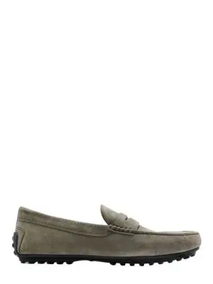 TOD'S Gommino Suede Loafers - Grey