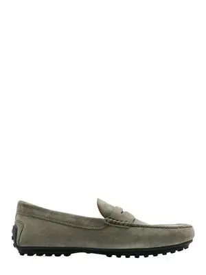 TOD'S Gommino Suede Loafers Grey