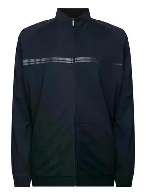 BOSS Authentic Logo-print Zip-up Sweater - Blue
