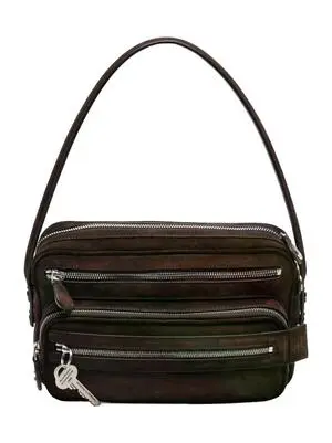 Acne Studios Acne Studios Multi-Zip Suede Shoulder Bag Brown