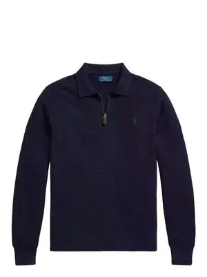 Polo Ralph Lauren Washable Wool Quarter-zip Jumper - Blue