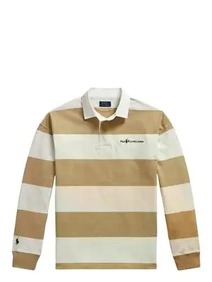 Polo Ralph Lauren Relaxed Fit Striped Jersey Rugby Shirt - Neutrals