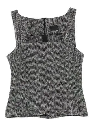 DOLCE & GABBANA Dolce & Gabbana 2000s Herringbone Sleeveless Top