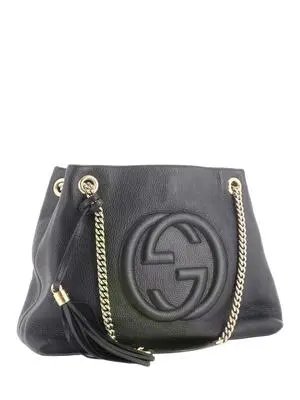 Gucci Gucci Soho Chain Strap Leather Shoulder Bag Black