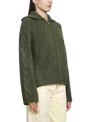 MONCLER Moncler Cable-Knit Zip-Up Cardigan