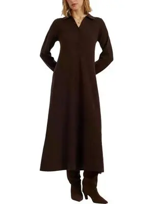 Chinti & Parker Maxi Polo Dress - Brown