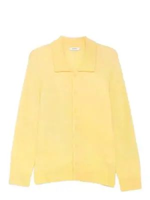 Sandro Wing-collar Buttoned Cardigan - Yellow