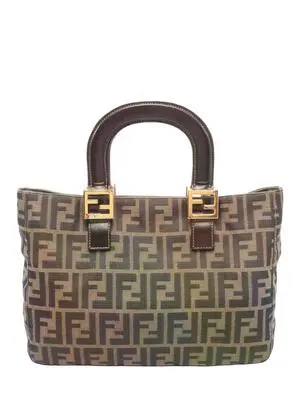 Fendi 2000s Zucca Monogram Top Handle Bag - Brown