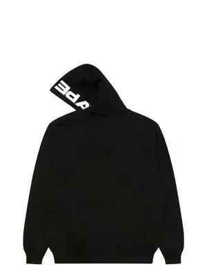 AAPE BY *A BATHING APE Logo Print Zip-up Hoodie - Black