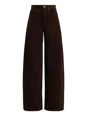Ralph Lauren Corduroy Wide-leg Trousers - Brown