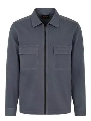 BOSS Zip-up Chest-pocket Shirt