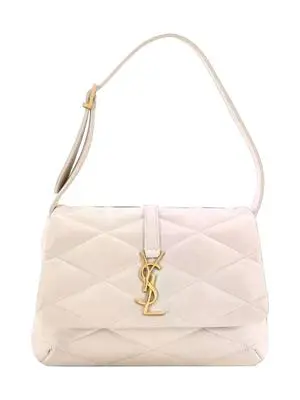 Saint Laurent Saint Laurent Le 57 Quilted Leather Shoulder Bag Neutrals