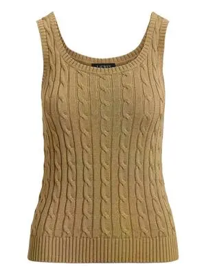 Ralph Lauren Sleeveless Cable-knit Top - Brown