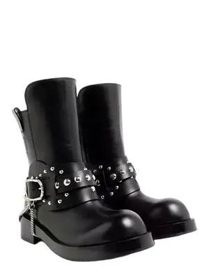 ANN DEMEULEMEESTER Ann Demeulemeester Boa Stud-Embellished Ankle Boots