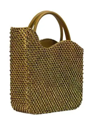 LE SILLA Small Ivy Crystal-embellished Tote Bag - Green