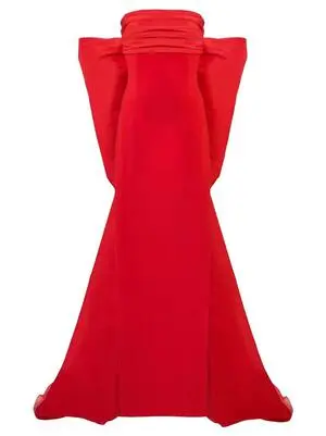 CAROLINA HERRERA Carolina Herrera Silk Bow-Train Column Gown