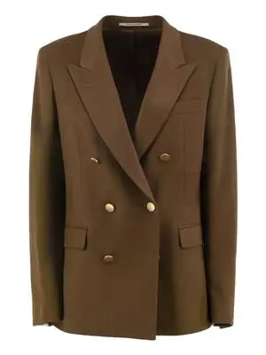 TAGLIATORE Tagliatore Double-Breasted Peak Lapel Jacket
