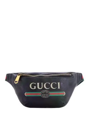 Gucci Logo Print Belt Bag - Black