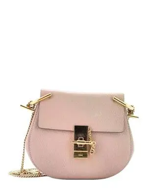 Chloé Drew Leather Mini Crossbody Bag - Pink