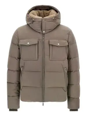 MOORER Moorer Quilted Bomber Jacket Brown
