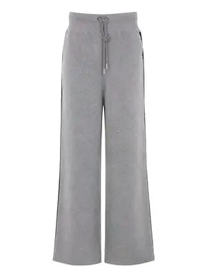 LANVIN Wide Leg Jogging Suit In Double-faced Jersey - Grey