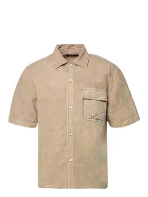 AMIRI Script Linen Gd Pkt Ss Shirt