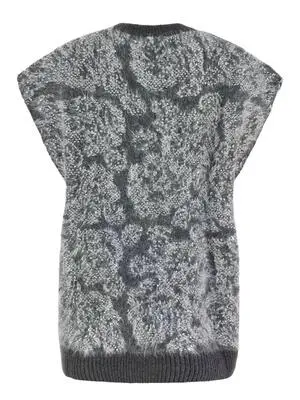 NUDE Nude Abstract Jacquard Knit Vest