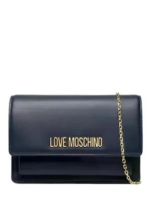 Moschino Plaque Chain Strap Clutch - Blue