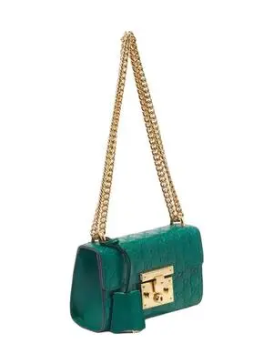 Gucci Gucci Padlock GG Embossed Shoulder Bag Green