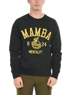 SCRIMMAGE Logo Print Crewneck Sweatshirt - Black