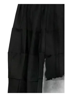 Comme Des Garçons Layered Raw-edge Skirt - Black