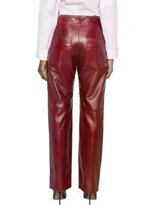 Isabel Marant Étoile ISABEL MARANT ÉTOILE Valka Leather Trousers Red