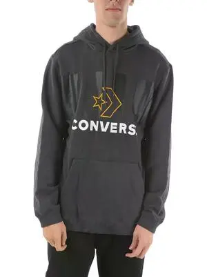 CONVERSE Logo-print Cotton Hoodie - Grey
