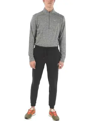 CONVERSE Logo Embroidered Cotton Track Pants - Black