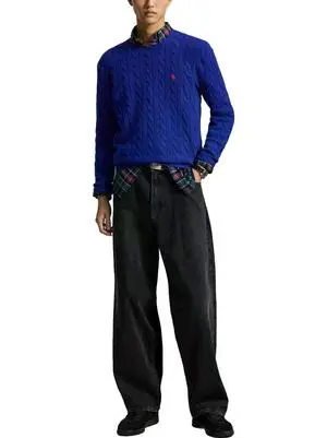 Polo Ralph Lauren Cable Knit Wool-cashmere Jumper - Blue