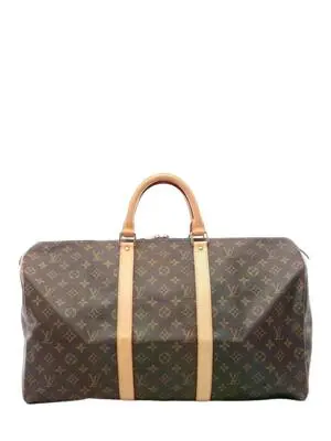 LOUIS VUITTON Monogram Keepall 50 Holdall - Brown