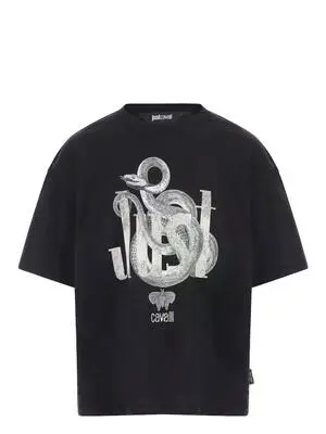 Just Cavalli Snake-print T-shirt - Black