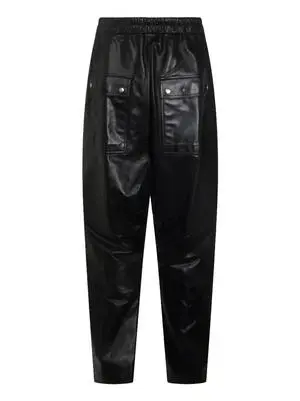 RICK OWENS Rick Owens Bela Drawstring Leather Trousers