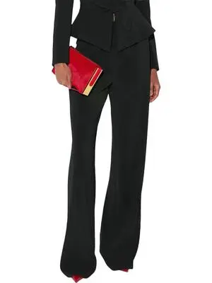 Elisabetta Franchi Belted Wide-leg Trousers - Black