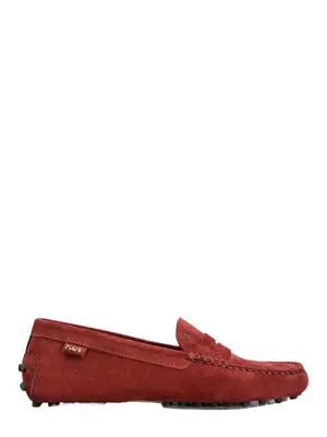 TOD'S Suede Gommino Loafers - Red