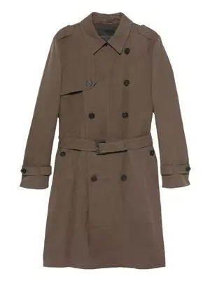 Herno Double-breasted Belted Coat - Brown