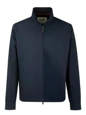 TOD'S Technical Cotton Jacket With Leather Accents - Blue