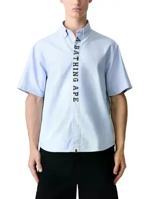 A BATHING APE Logo-print Short-sleeve Shirt - Blue