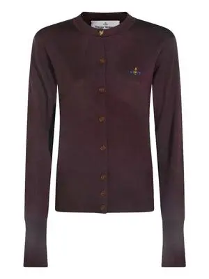 VIVIENNE WESTWOOD Orb-embroidered Cardigan - Brown