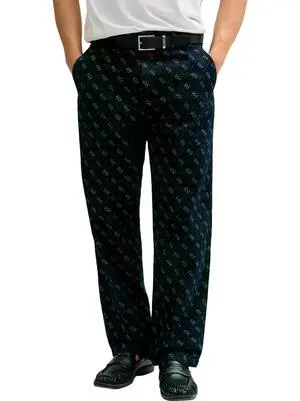 Guess Damon Logo-pattern Jeans - Blue