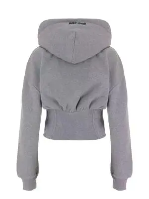Just Cavalli Corset-style Drawstring Hoodie - Grey