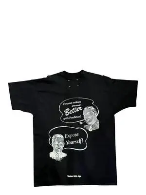 BETTER WITH AGE Novel Graphic-print T-shirt - Black